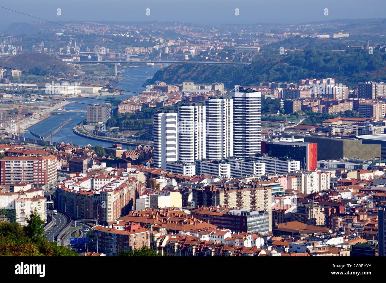 Beautiful view of a cityscape with many buildings Stock Photo - Alamy