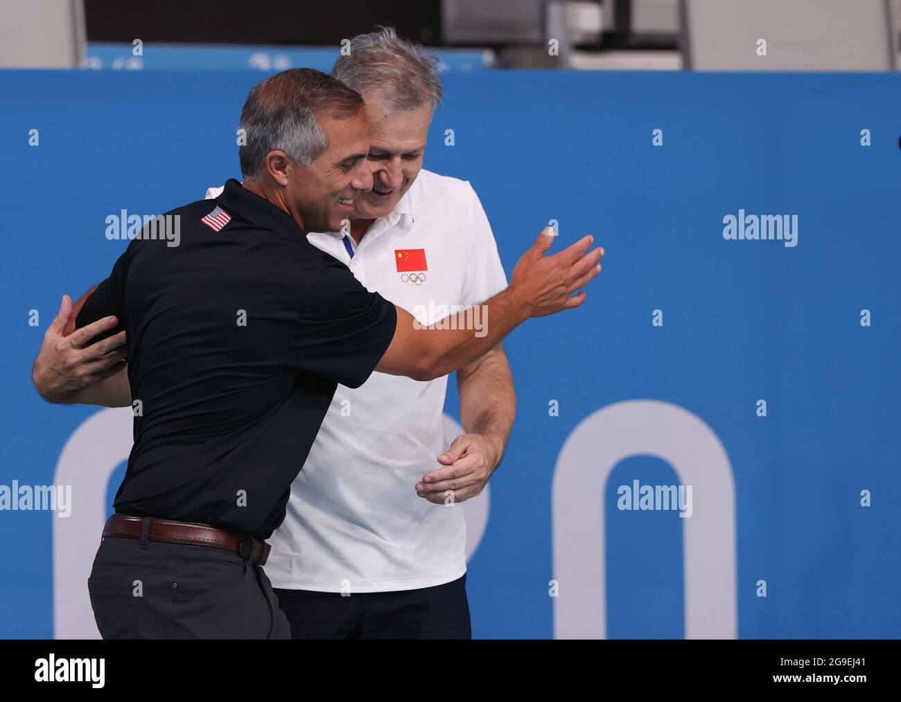Tokyo, Japan. 26th July, 2021. Petar Porobic (R), head coach of team ...