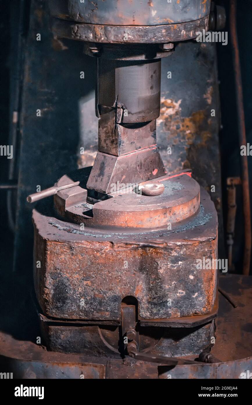 Impact machine for forging various metals Stock Photo - Alamy