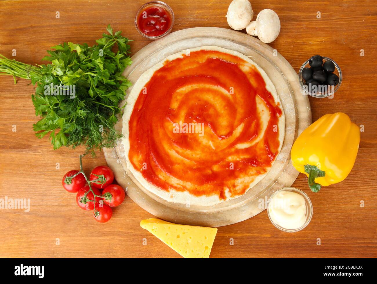 process of making pizza Stock Photo - Alamy