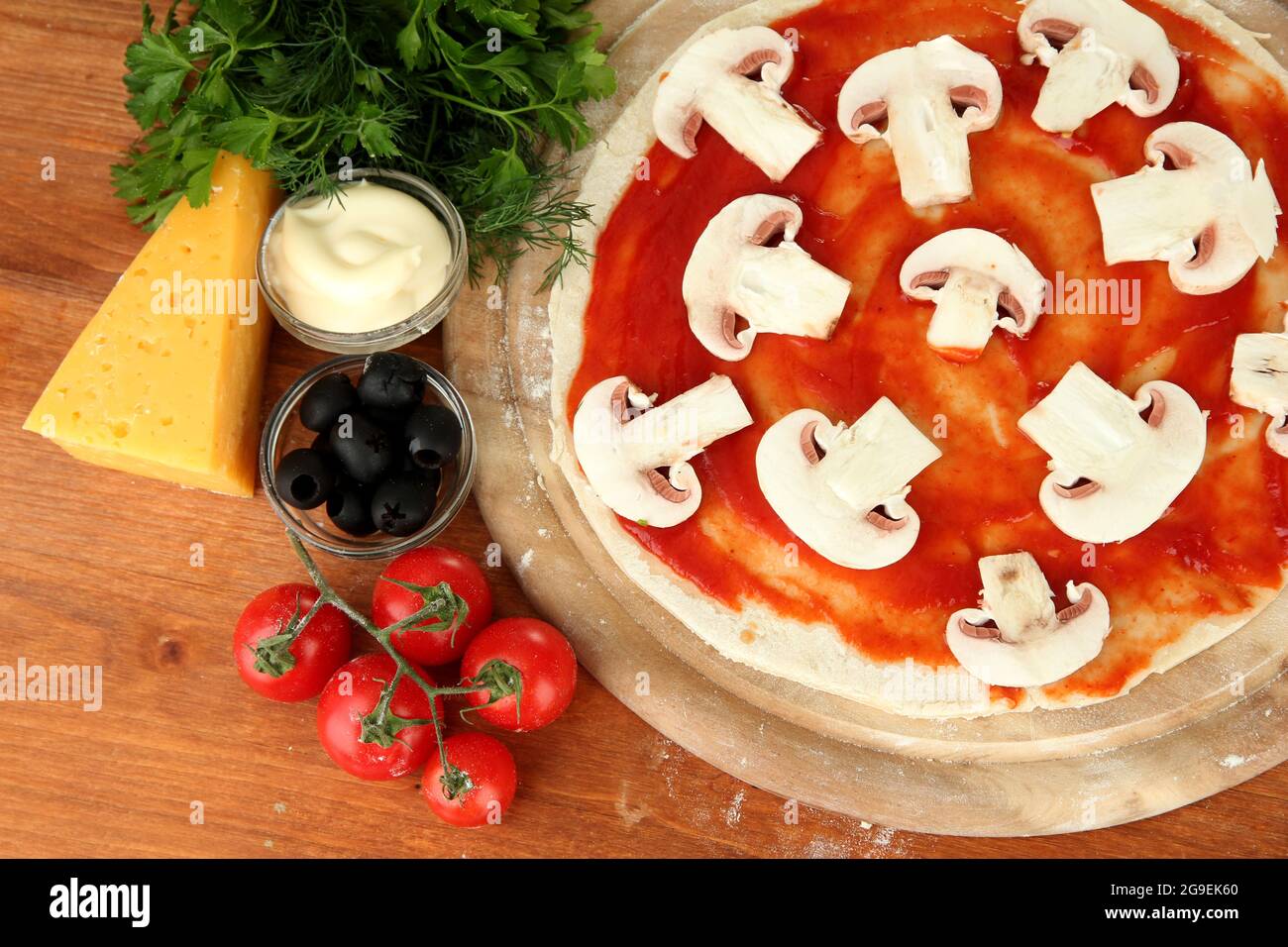 process of making pizza Stock Photo - Alamy