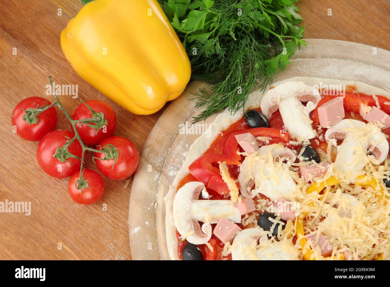 process of making pizza Stock Photo - Alamy