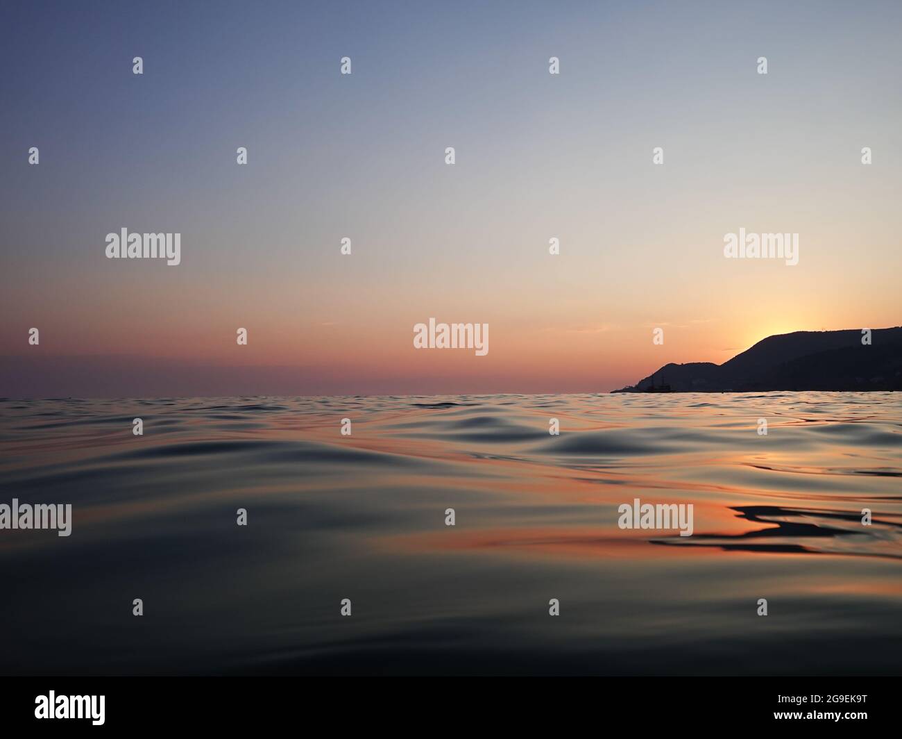 Beautiful evening sea Stock Photo - Alamy