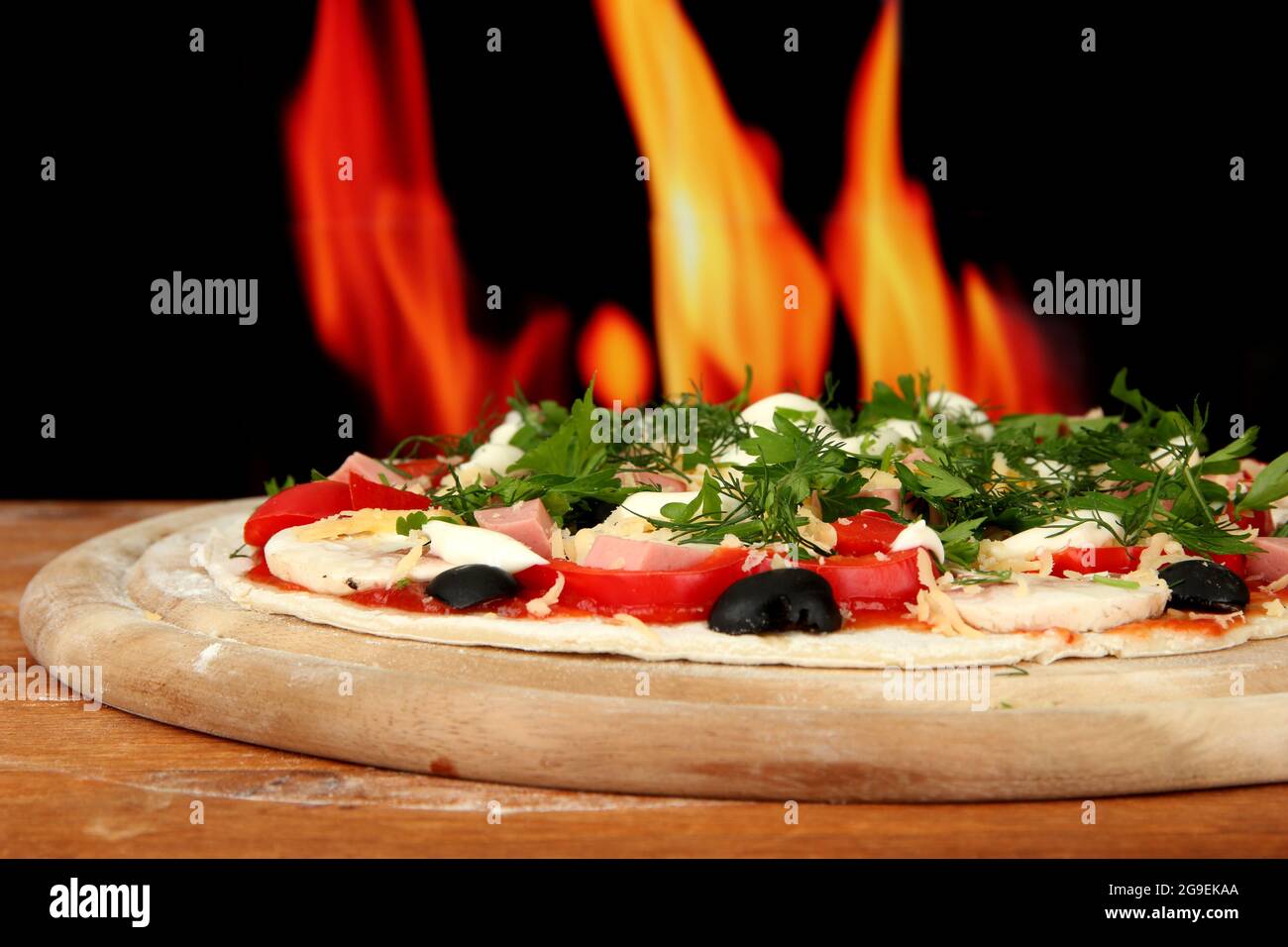 process of making pizza Stock Photo - Alamy