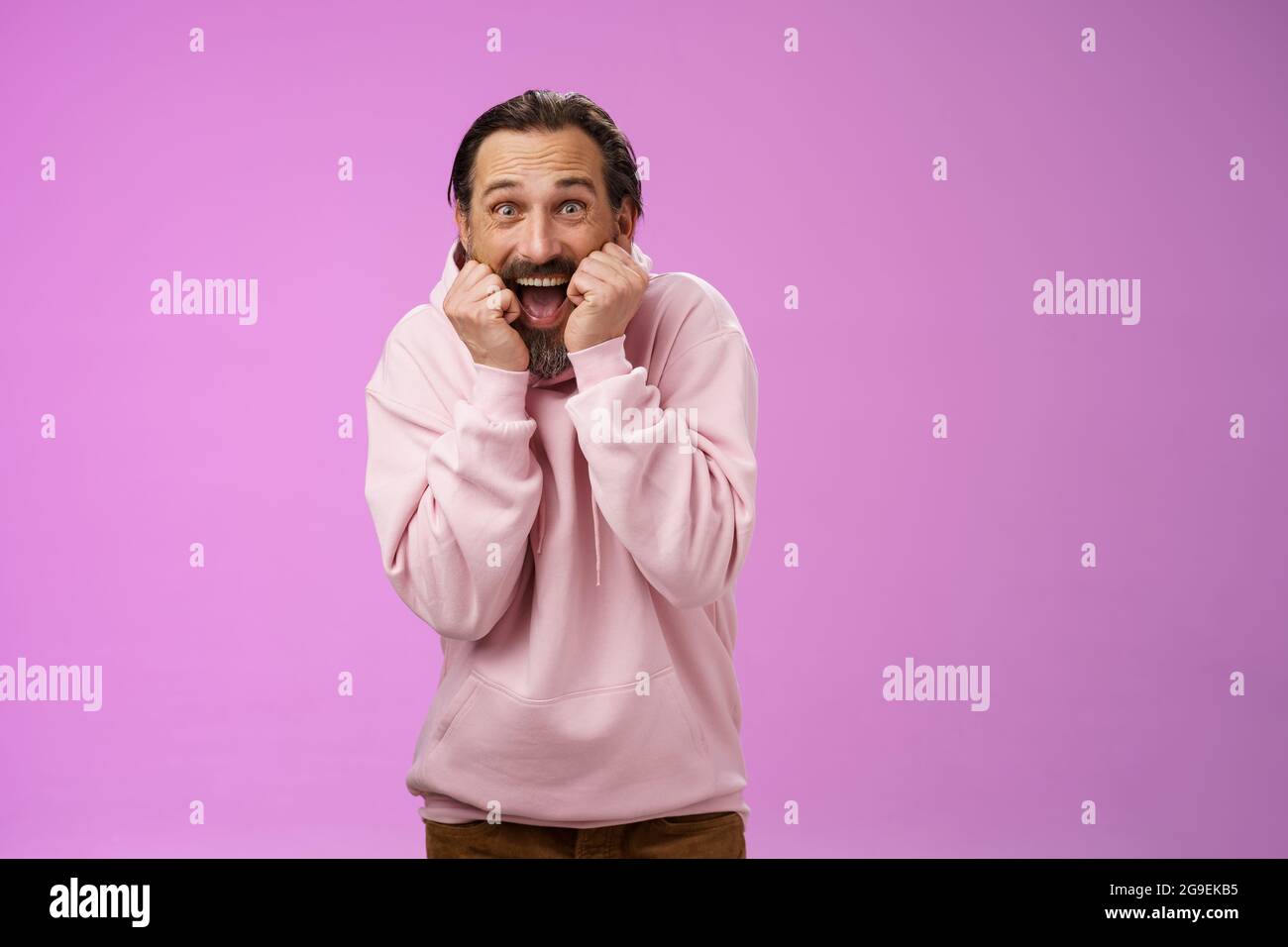 Middle aged man standing screaming hi-res stock photography and images ...