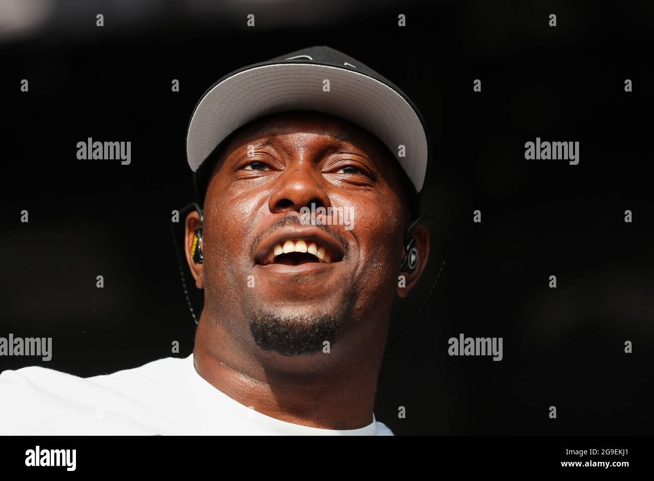 Dizzee Rascal performs on the main stage during day three of Tramlines ...