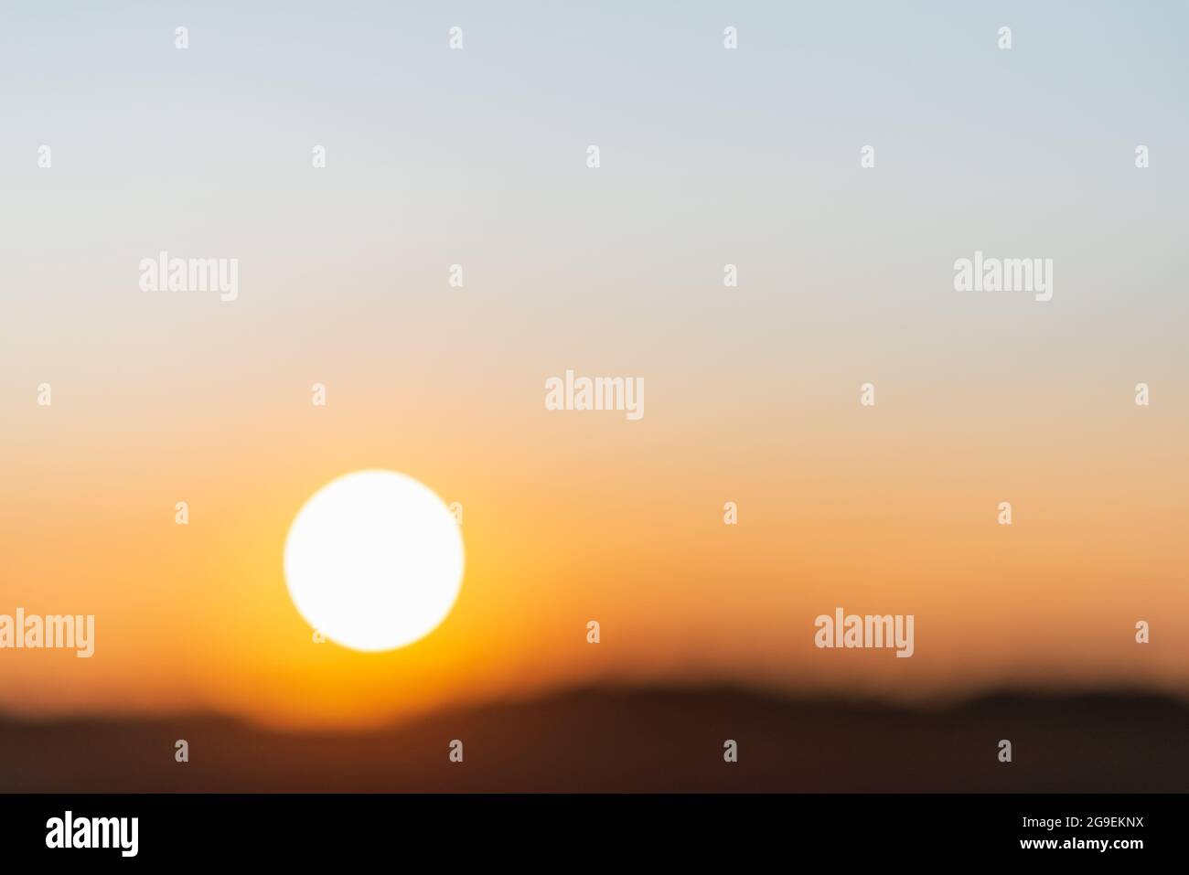 Blurred sunset on the summer landscape.Summer holiday concept. blurry ...