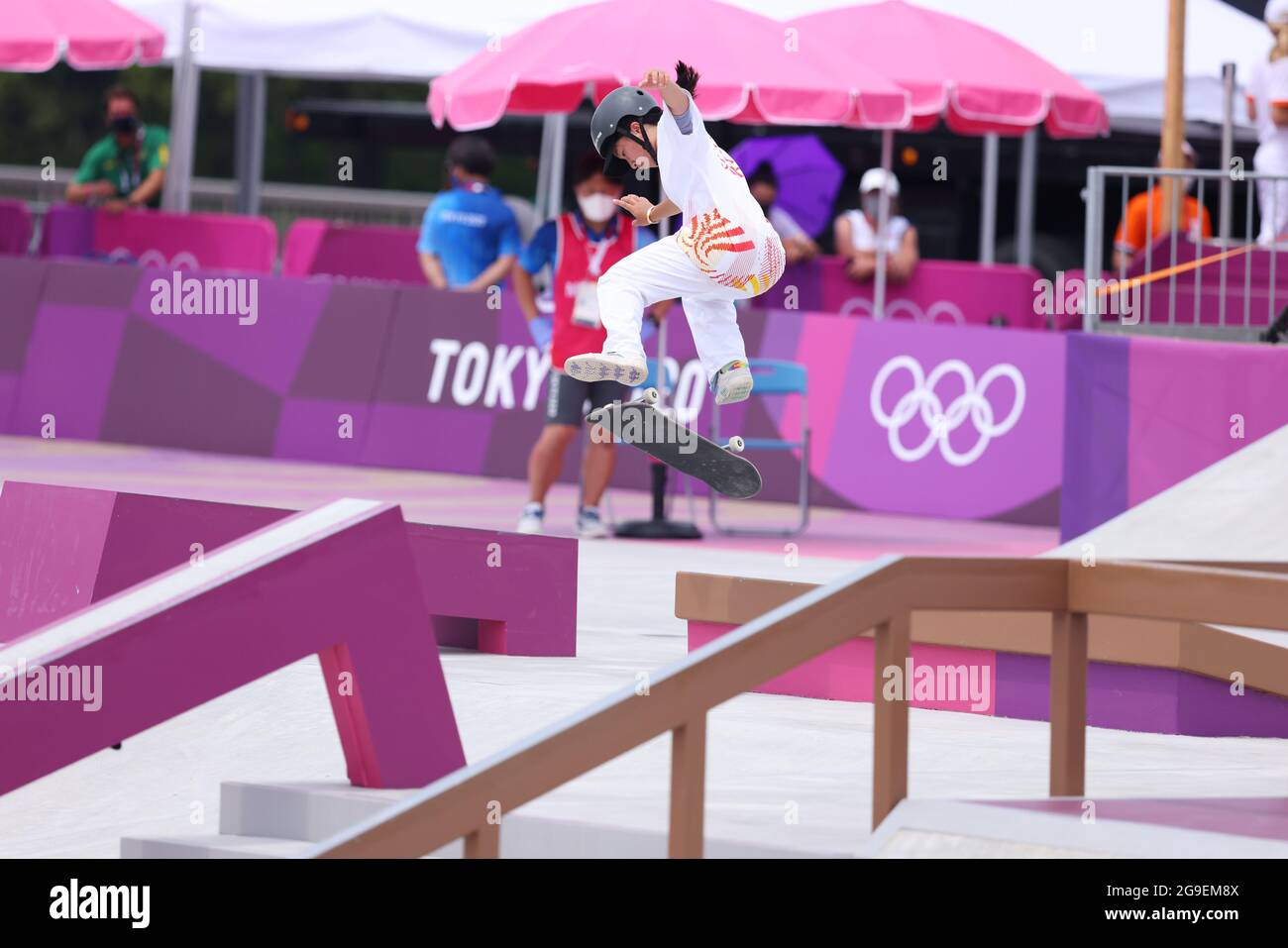 Tokyo, Japan. 26th July, 2021. ZENG Wenhui (CHN) Skateboarding : Women ...