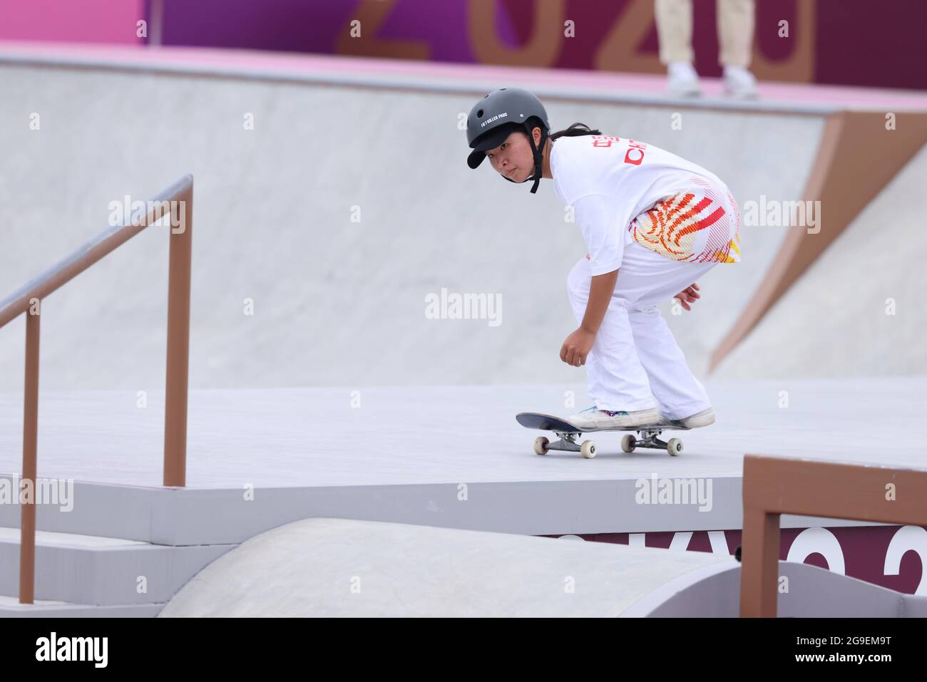 Tokyo, Japan. 26th July, 2021. ZENG Wenhui (CHN) Skateboarding : Women ...
