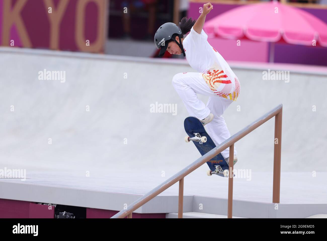 Tokyo, Japan. 26th July, 2021. ZENG Wenhui (CHN) Skateboarding : Women ...