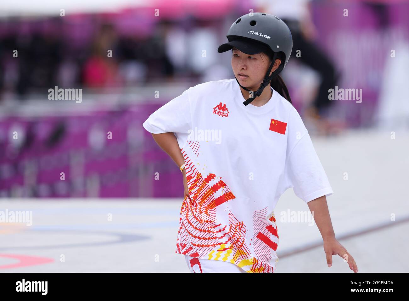 Tokyo, Japan. 26th July, 2021. ZENG Wenhui (CHN) Skateboarding : Women's Street Prelims Heats ...