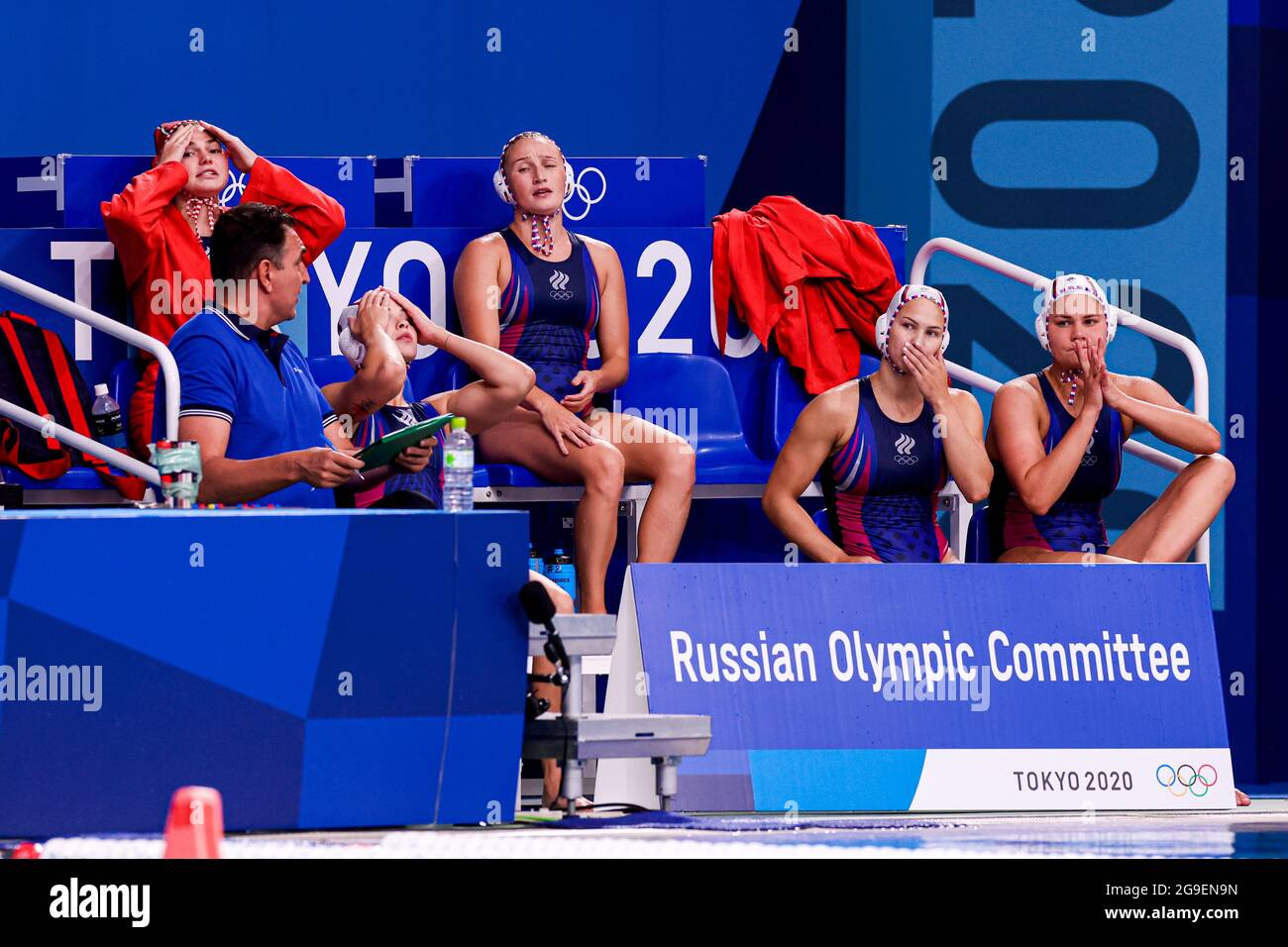 TOKYO, JAPAN - JULY 26: Team ROC during the Tokyo 2020 Olympic ...