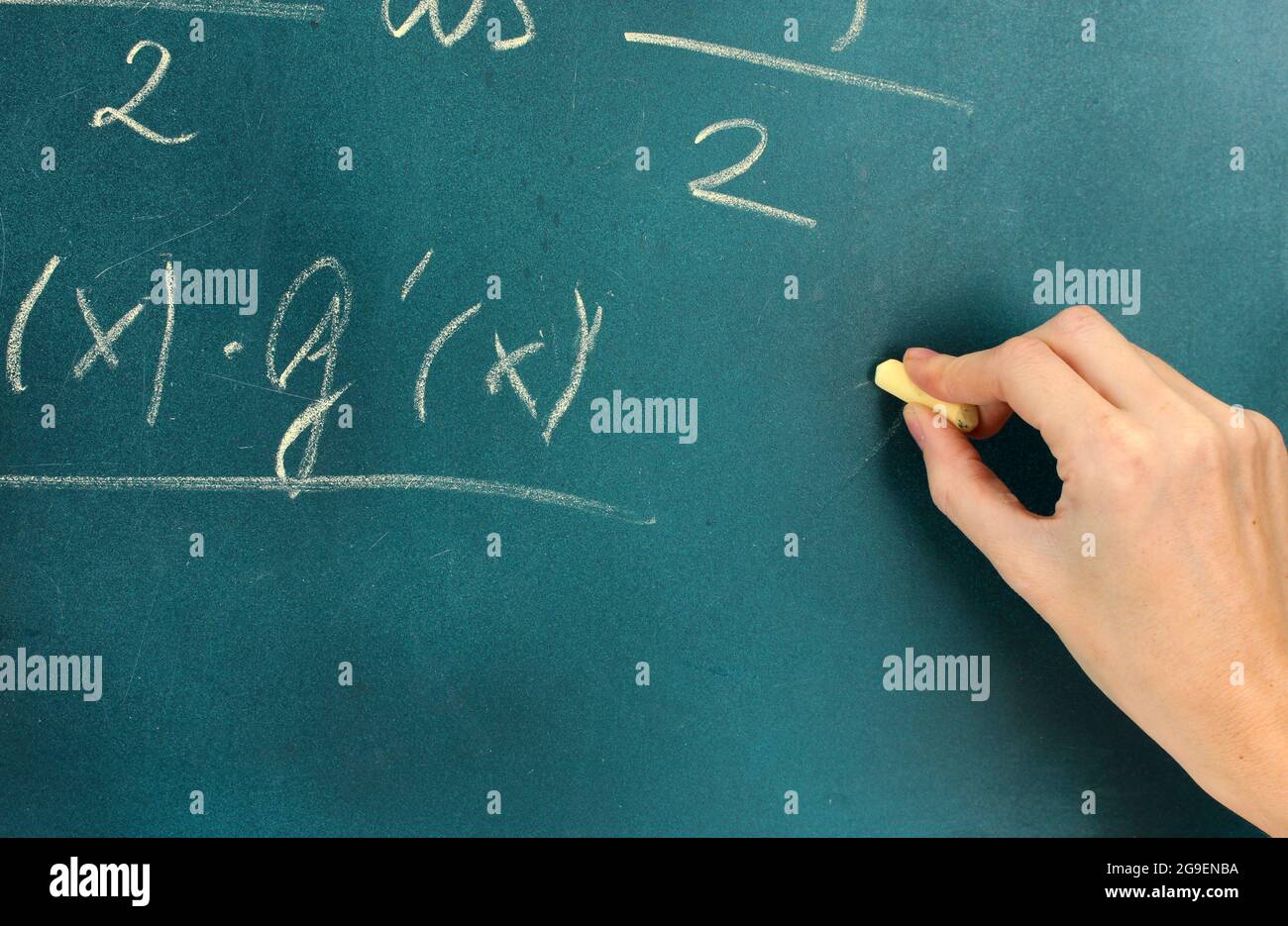 Math formula written on blackboard with chalk Stock Photo - Alamy