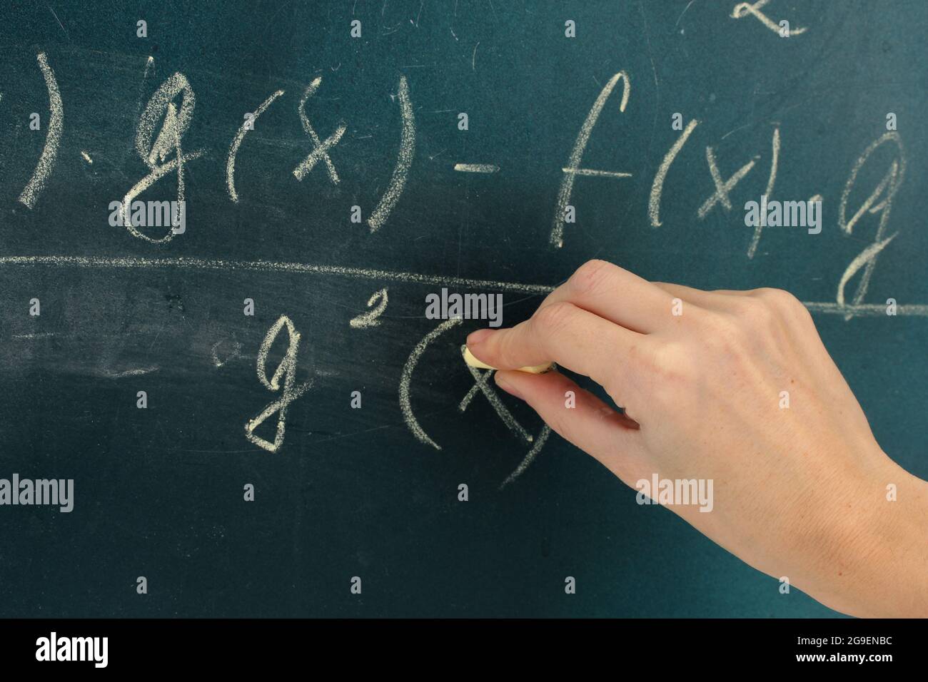 Math formula written on blackboard with chalk Stock Photo - Alamy