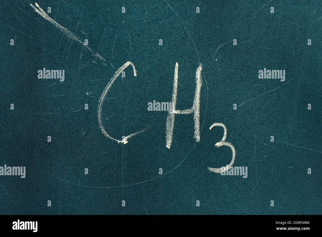 Chemical structure formula written on blackboard with chalk Stock Photo ...