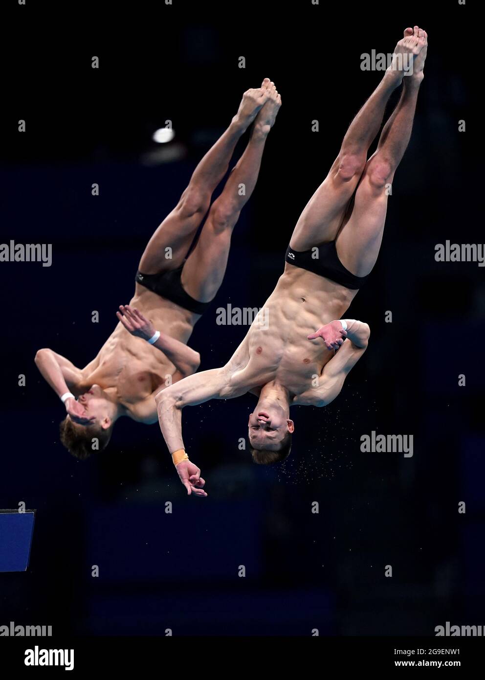 Ukraine's Oleh Serbin and Oleksii Sereda during the Men's Synchronised ...