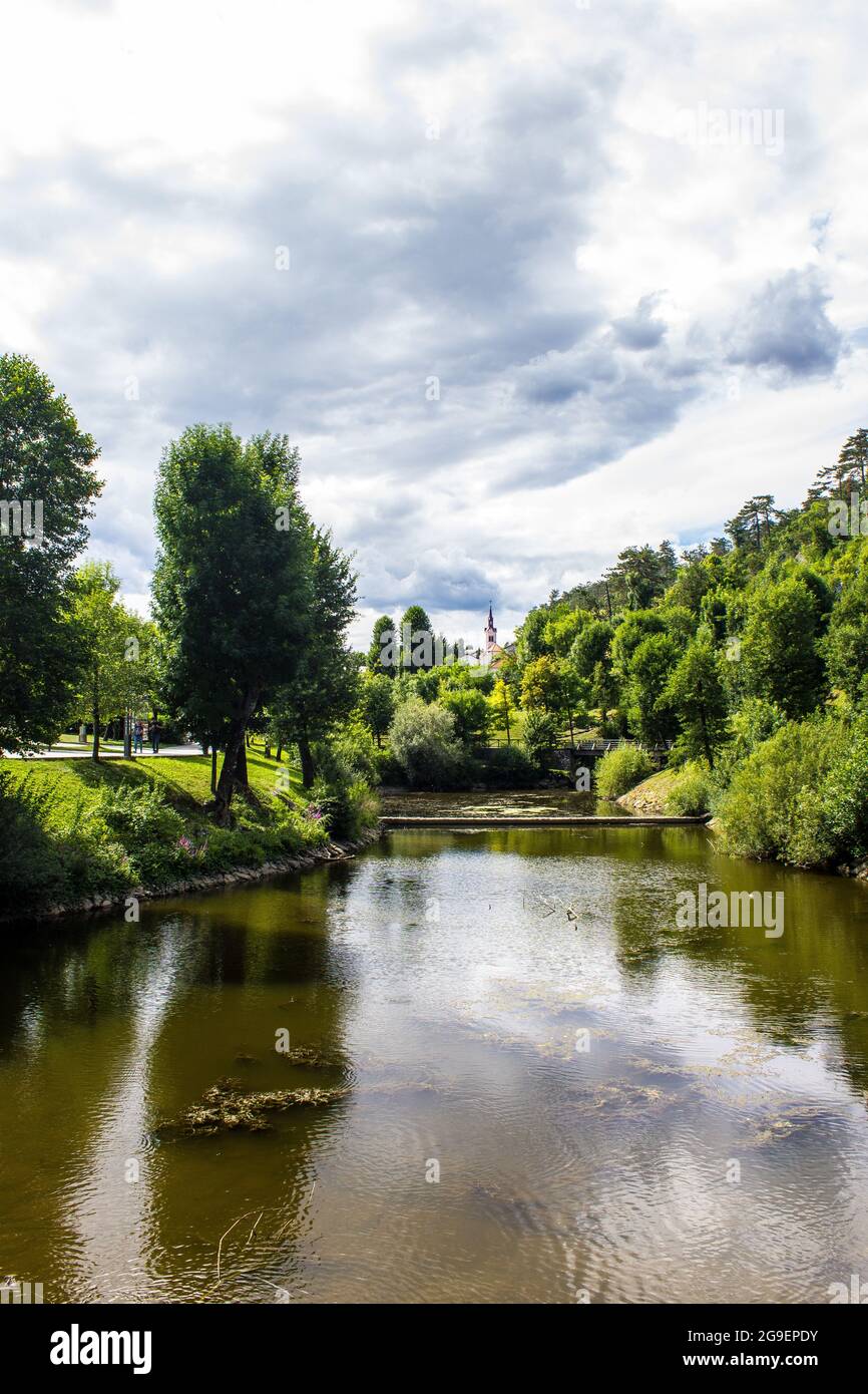View of Pivka River and Nature in Postojna, Slovenia Stock Photo - Alamy