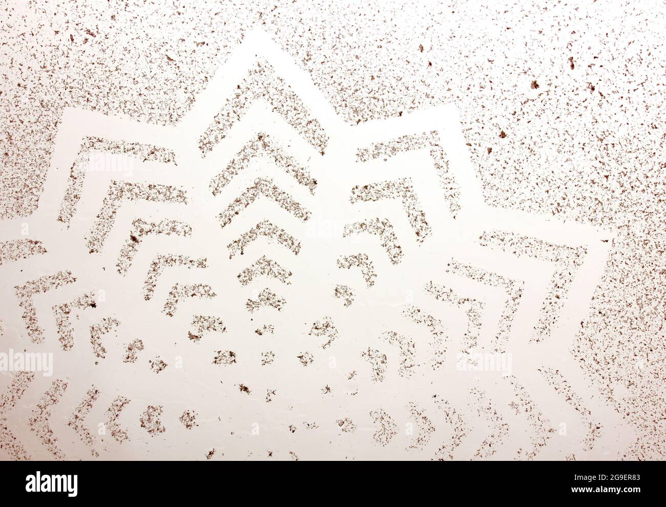 Snowflake pattern on window Stock Photo - Alamy