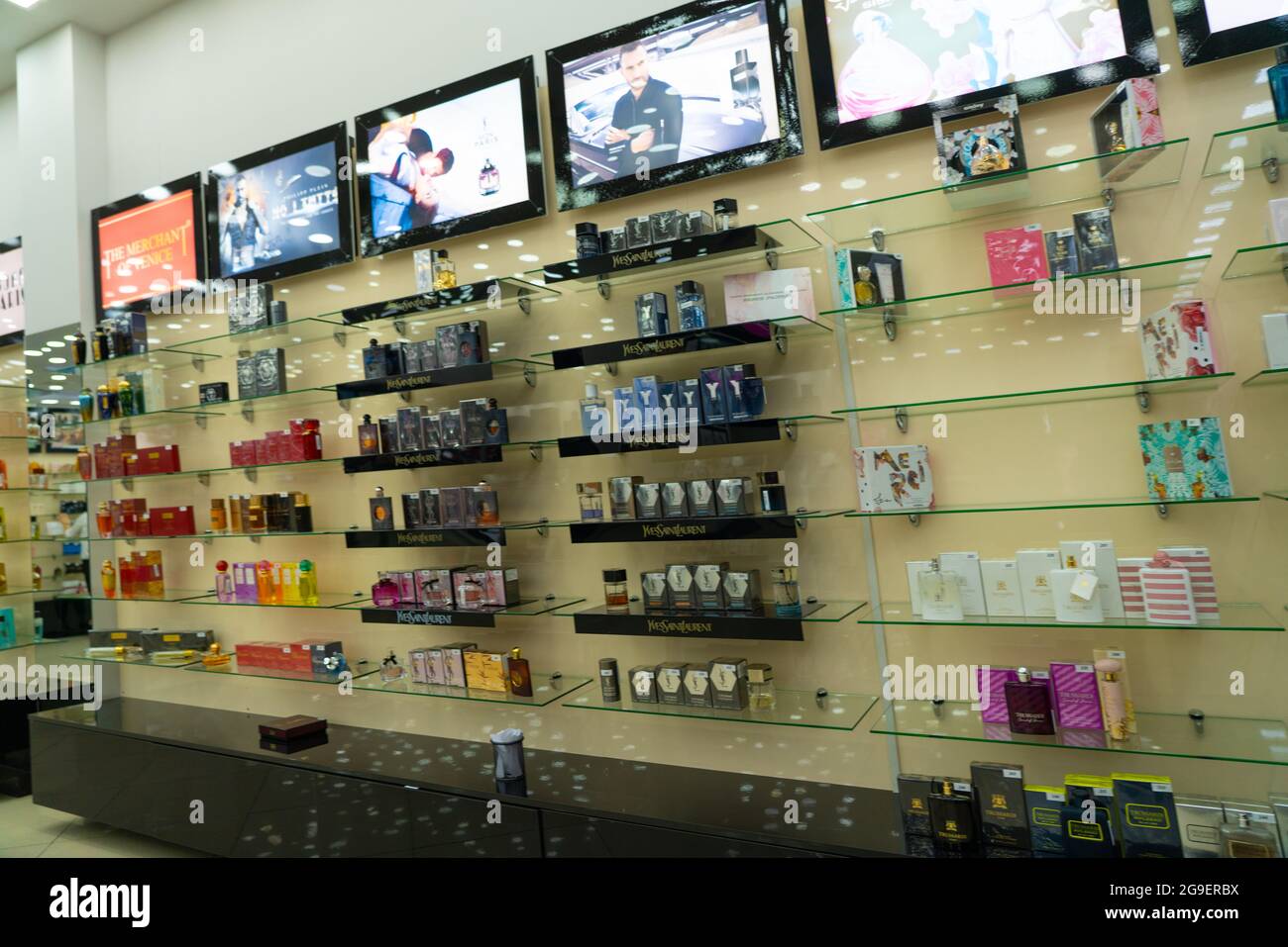 Batumi, Georgia - April 28, 2021: Inside a cosmetics store Stock Photo ...