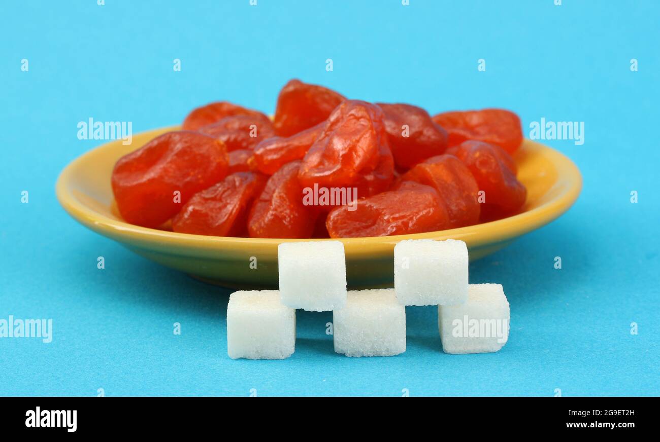Concept: Amount of sugar in food Stock Photo - Alamy