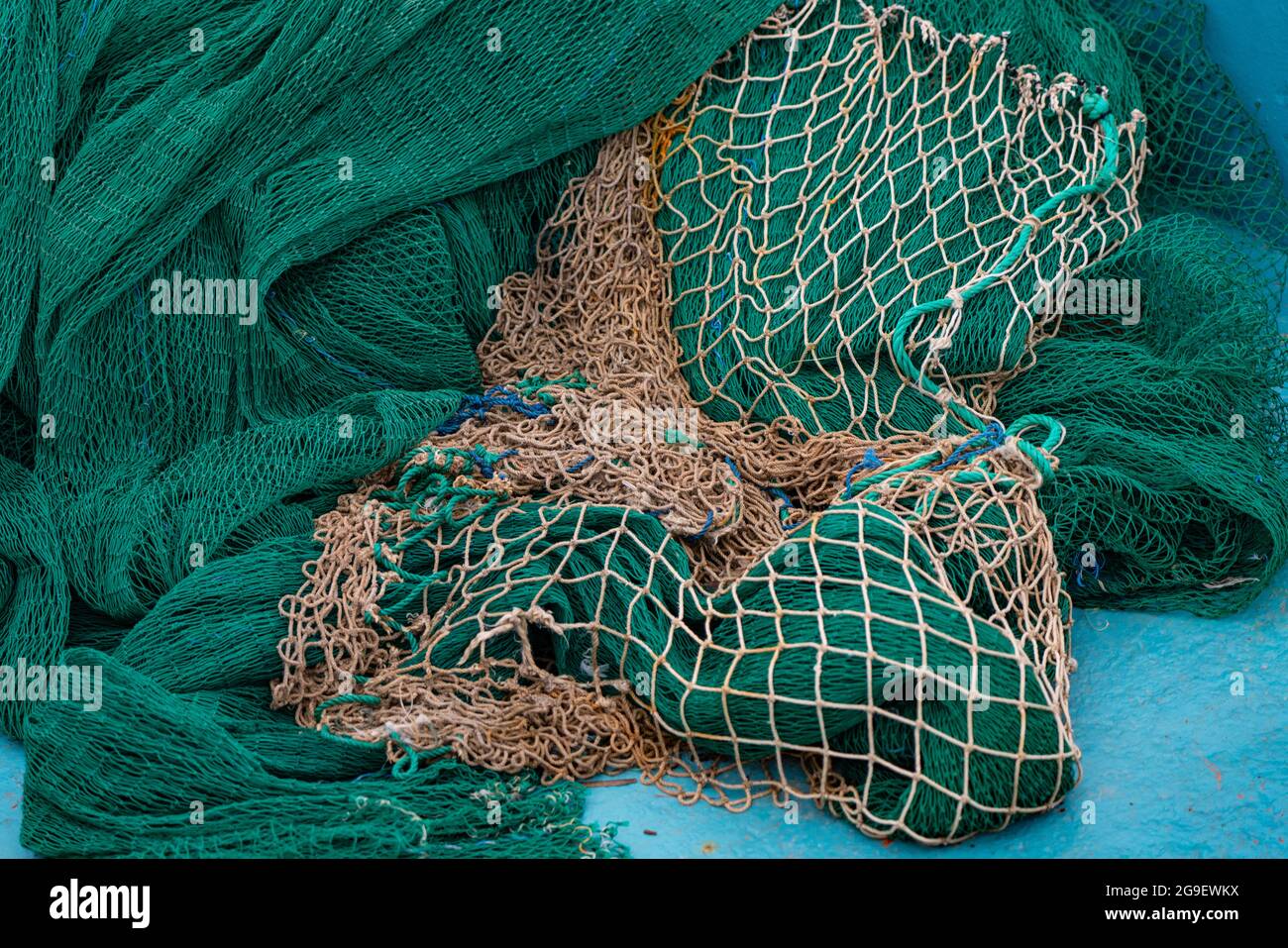 fishing net in the ship Stock Photo - Alamy