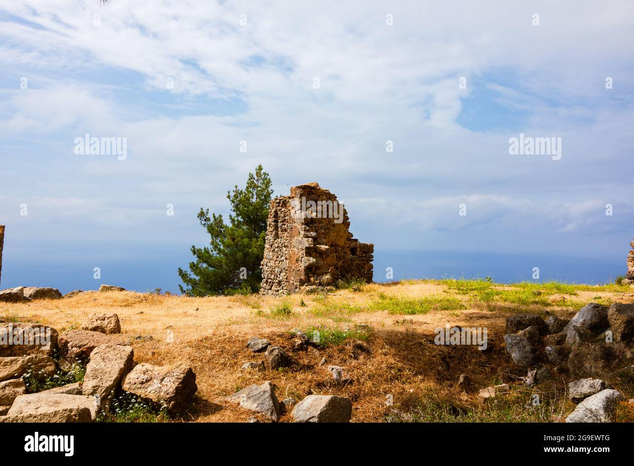 Syedra ancient city ruins in Alanya Antalya Turkey. Syedra ruins. Roman ...