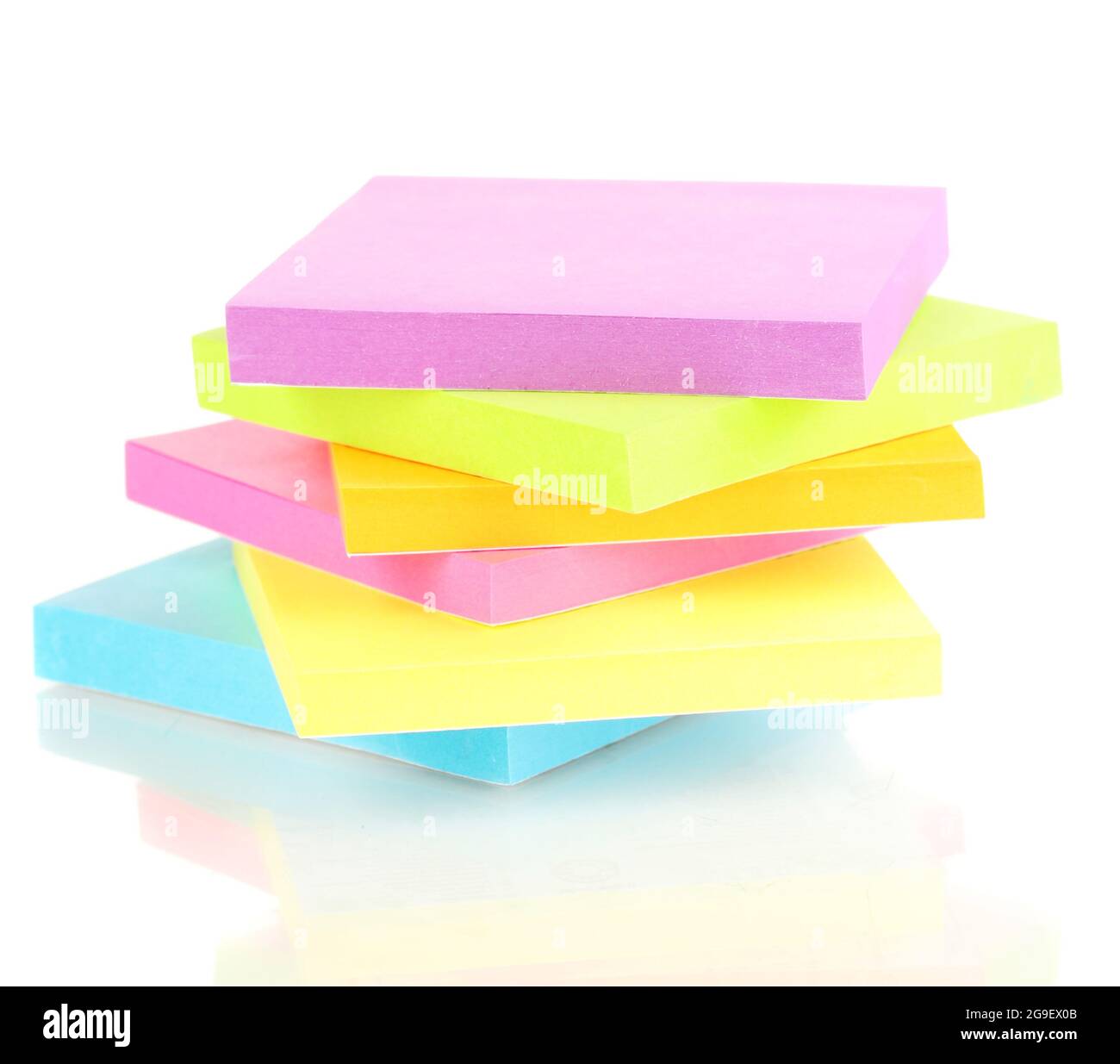 Stack of colorful Sticky Notes isolated on white Stock Photo - Alamy
