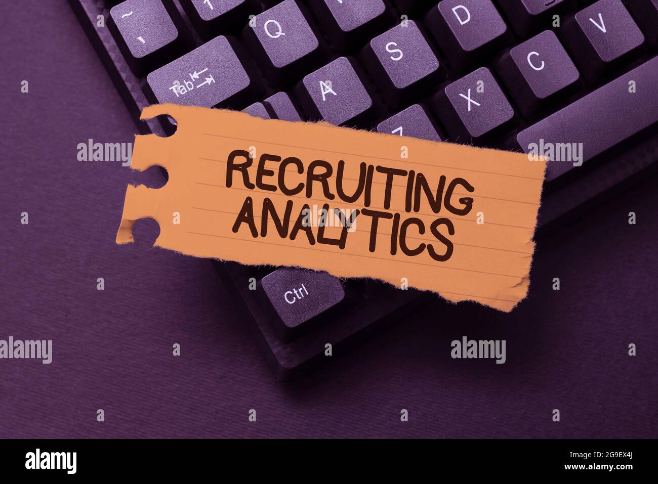 Handwriting text Recruiting Analytics. Business approach used to track ...