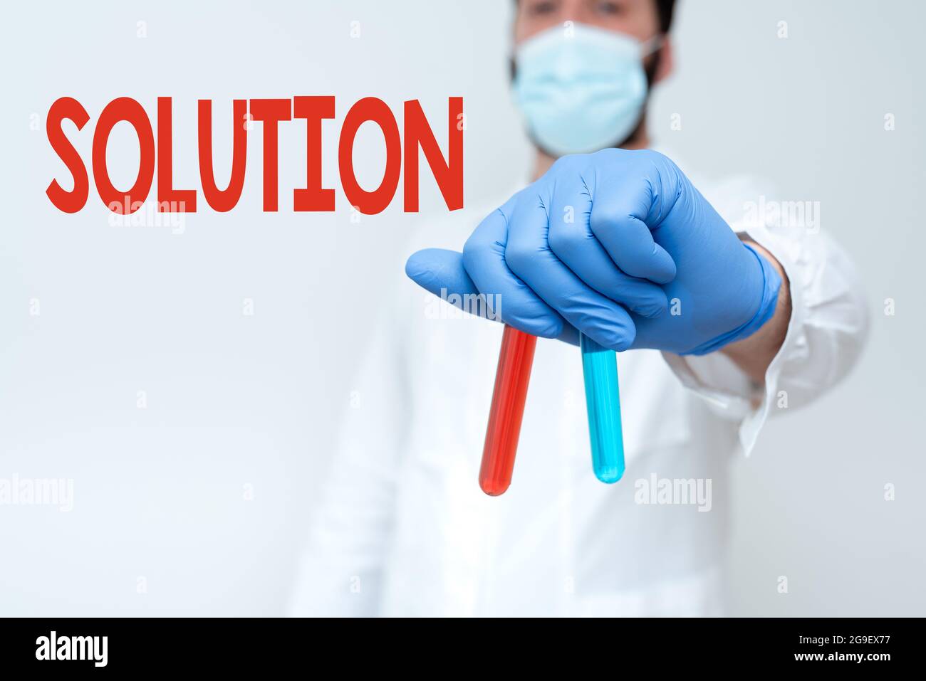 Hand writing sign Solution. Word for the ways to solve a problem or ...