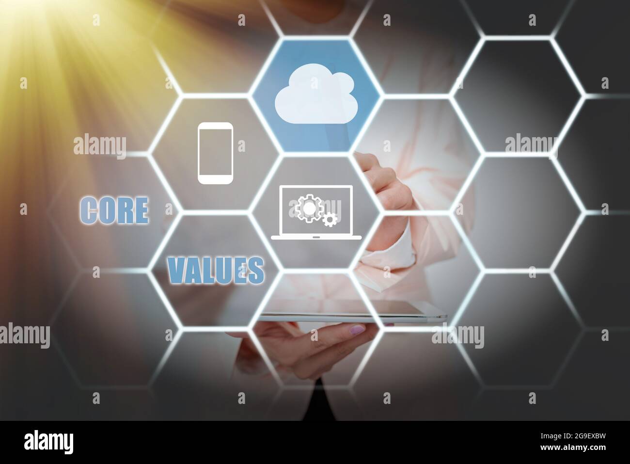 Conceptual Caption Core Values Business Overview Principles Which Guide And Determine What Is