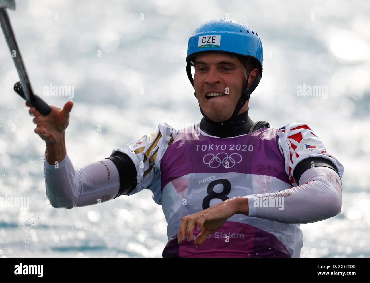 Tokyo, Japan. 26th July, 2021. Lukas Rohan of the Czech Republic reacts ...