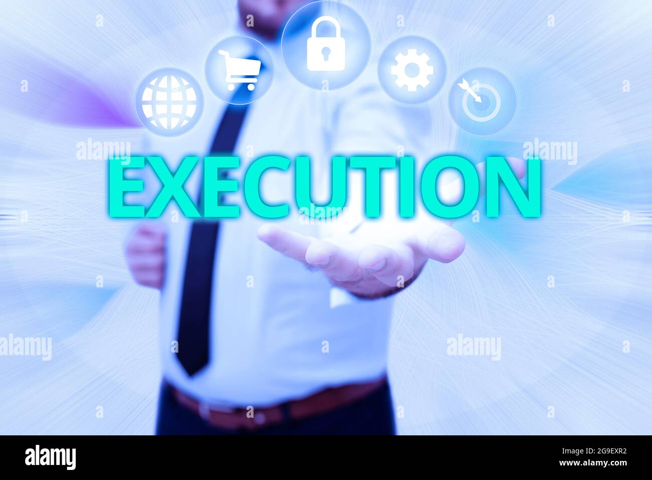 Hand writing sign Execution. Business idea it executes or imposes a ...