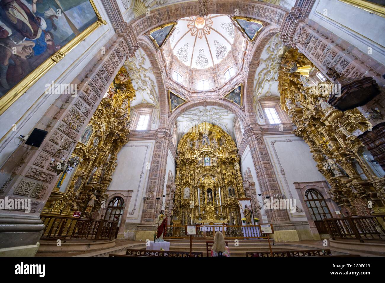 Guanajuato, Mexico - Inside Templo de San Cayetano en Valenciana with ...