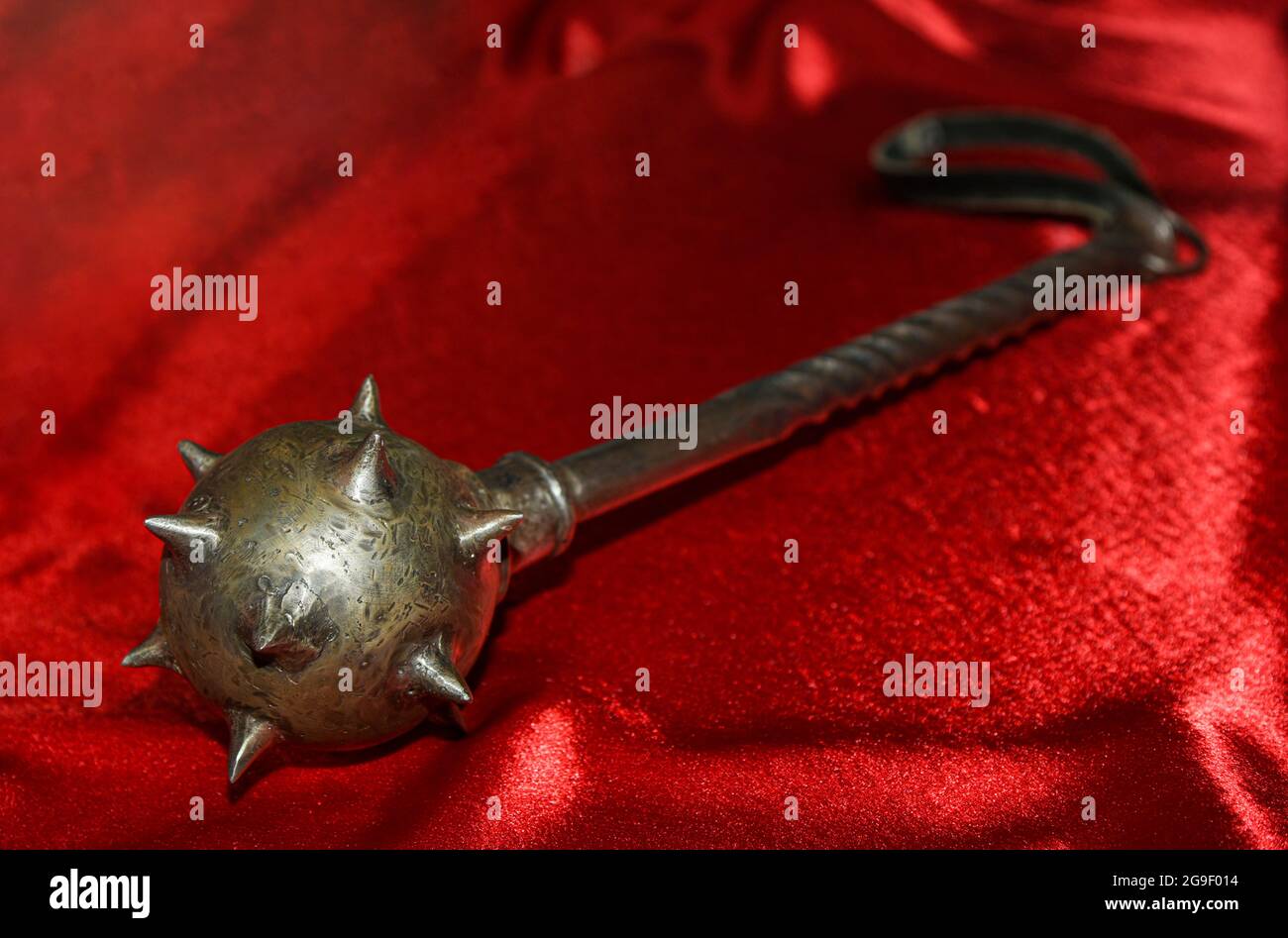 Ancient iron mace with spikes war Stock Photo - Alamy