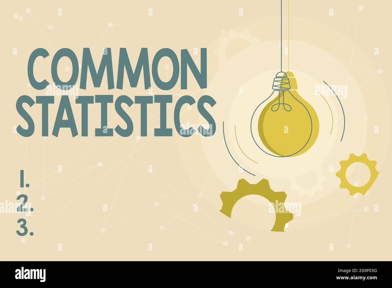 Text showing inspiration Common Statistics. Business overview used to ...