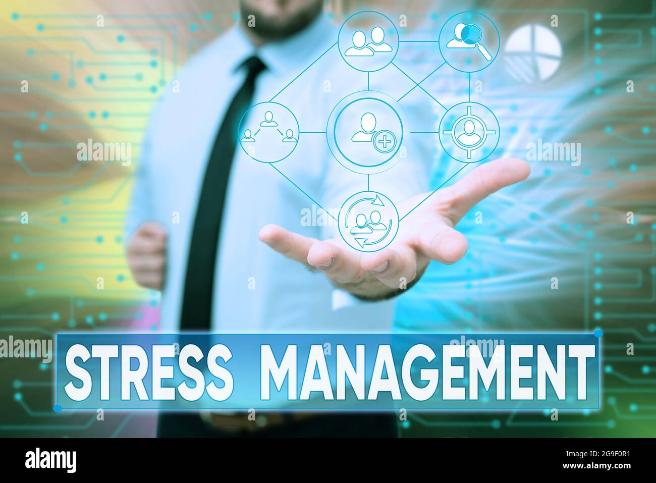 Inspiration showing sign Stress Management. Word Written on method of ...