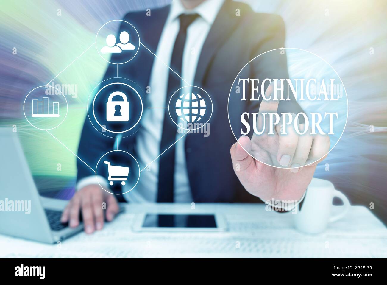 Writing displaying text Technical Support. Business showcase a service ...