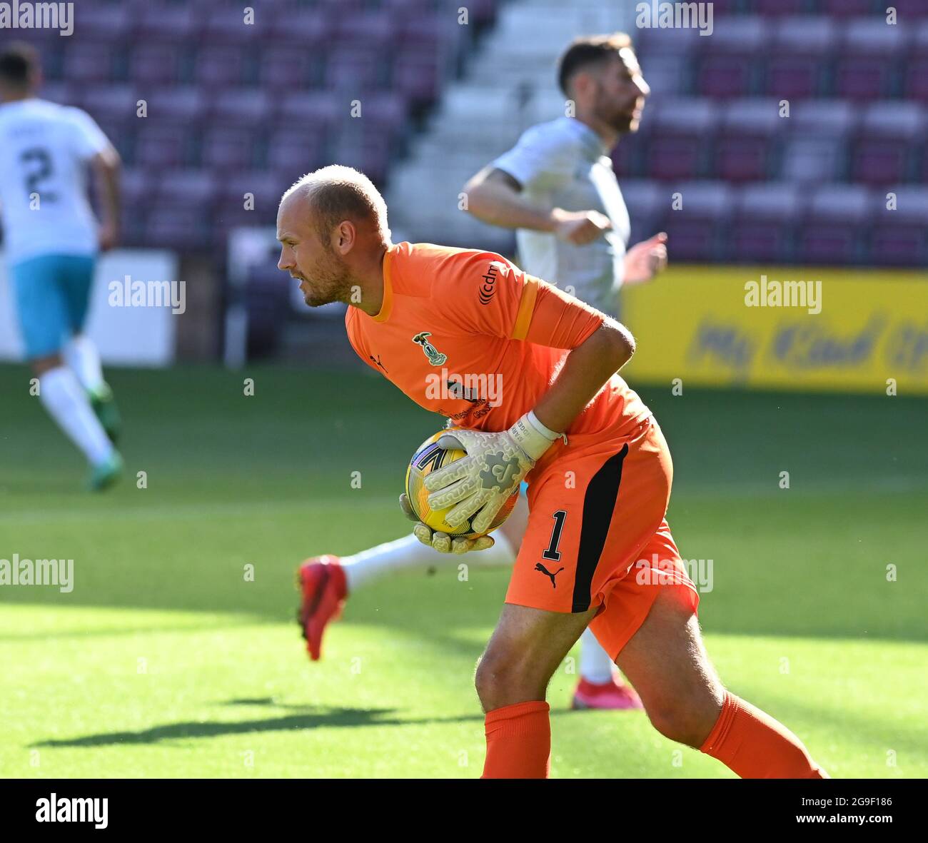 Tynecastle Park .Edinburgh.Scotland.UK. 25th July 21 Hearts vs ...