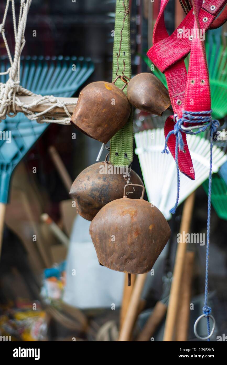 collars, leash and bells for cattle and sheep. handmade bells for bulls ...