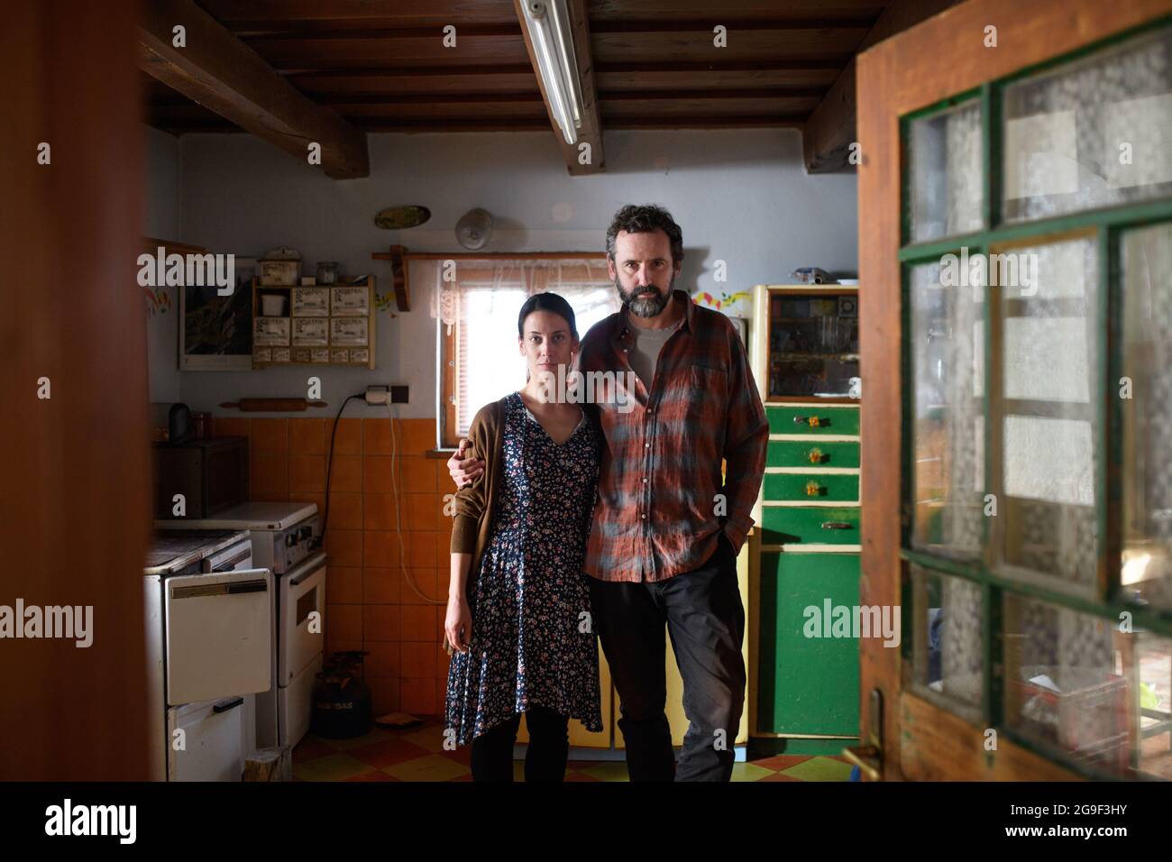 Portrait of sad poor mature couple indoors at home, poverty concept ...