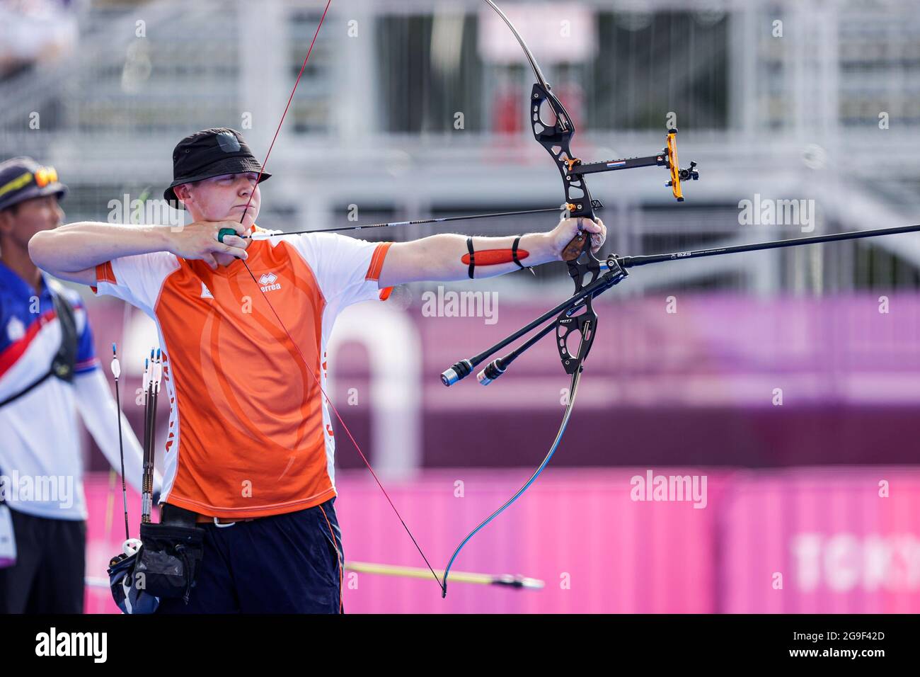 TOKYO, JAPAN - JULY 26: Sjef van den Berg of the Netherlands competing ...