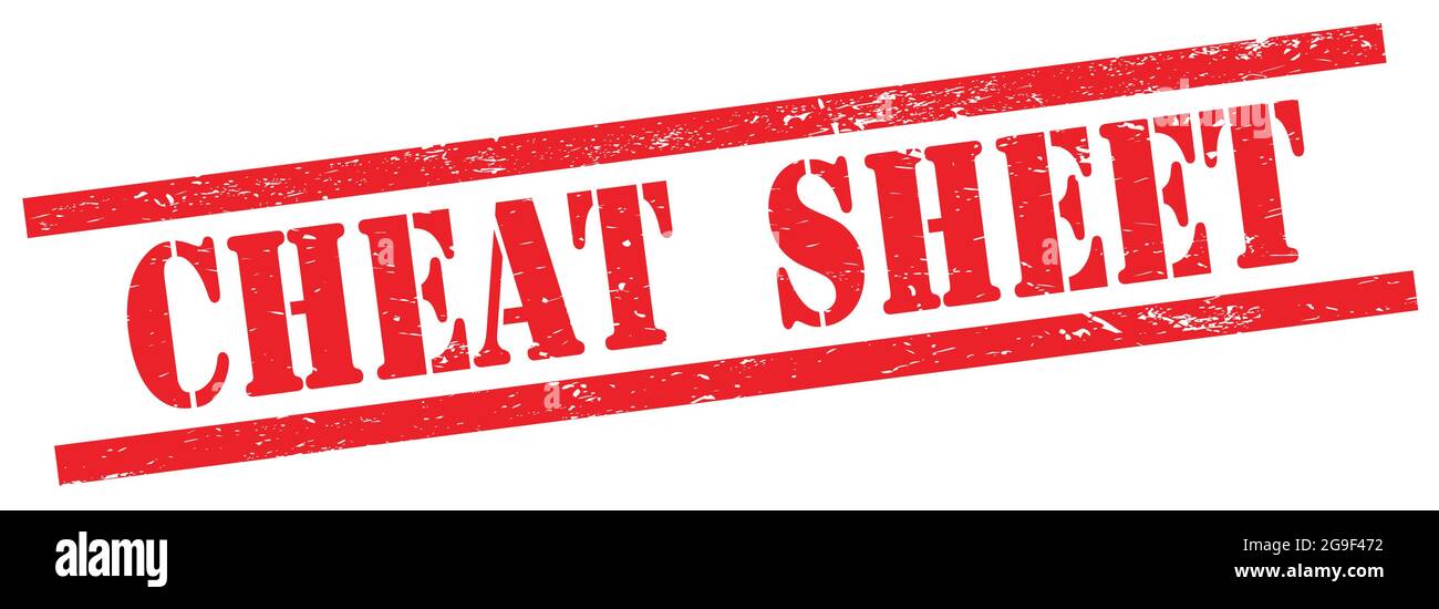 Cheat sheet word hi-res stock photography and images - Alamy