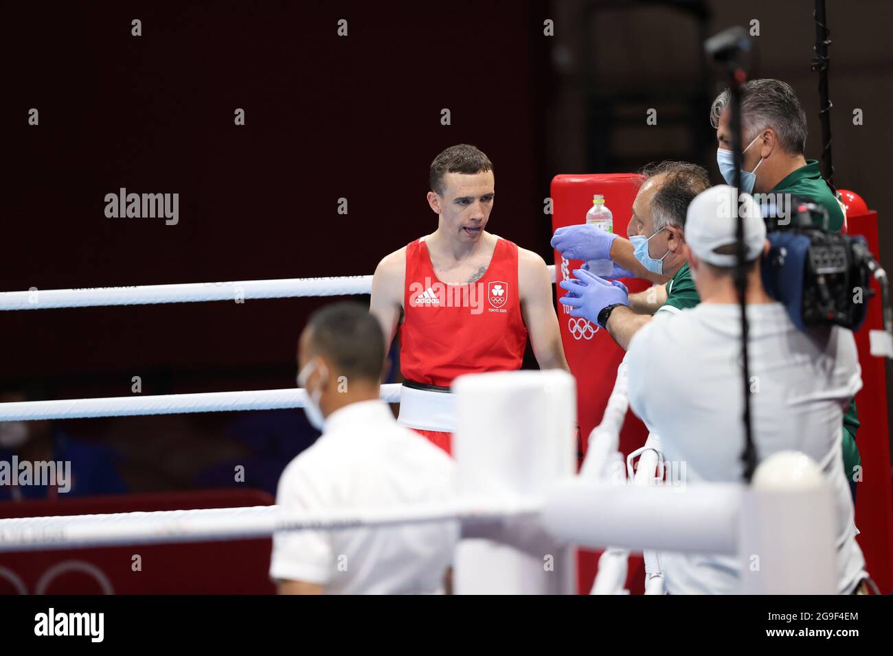 Tokyo, Japan. 26th July, 2021. IRVINE Brendan (IRL) Boxing: Men's Fly ...