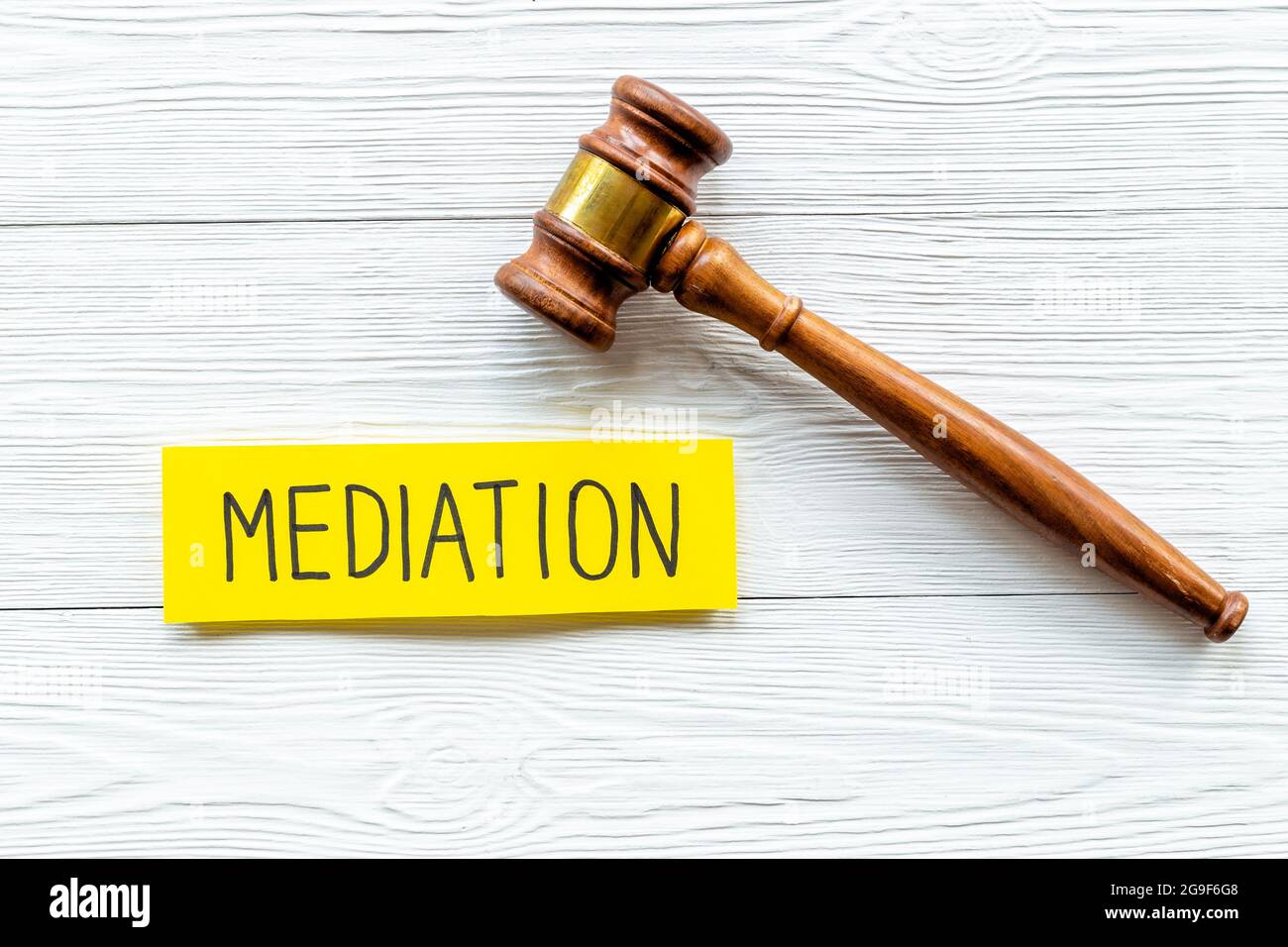 Mediation word with judge gavel. Business diplomacy conflict resolve ...