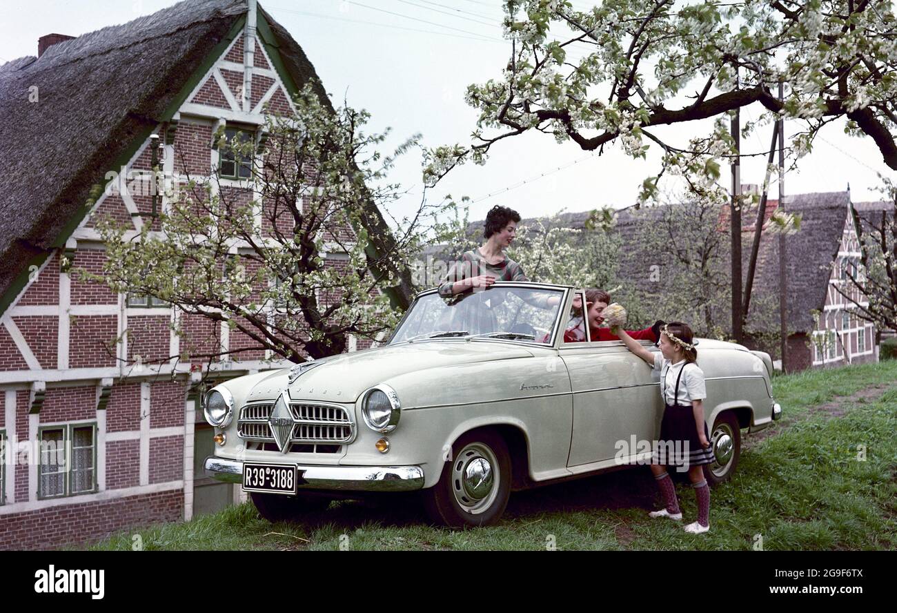 transport, car, Borgward Isabella convertible, Germany, 1955 ...