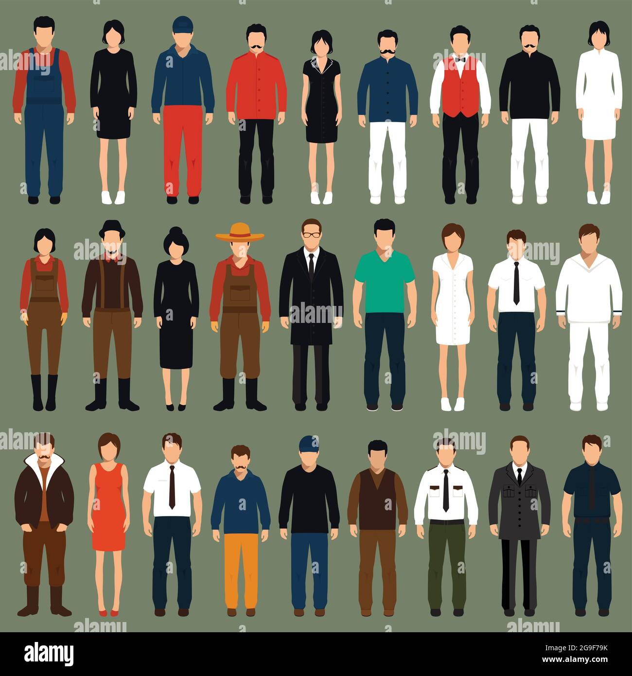 Flat characters Stock Vector Images - Alamy