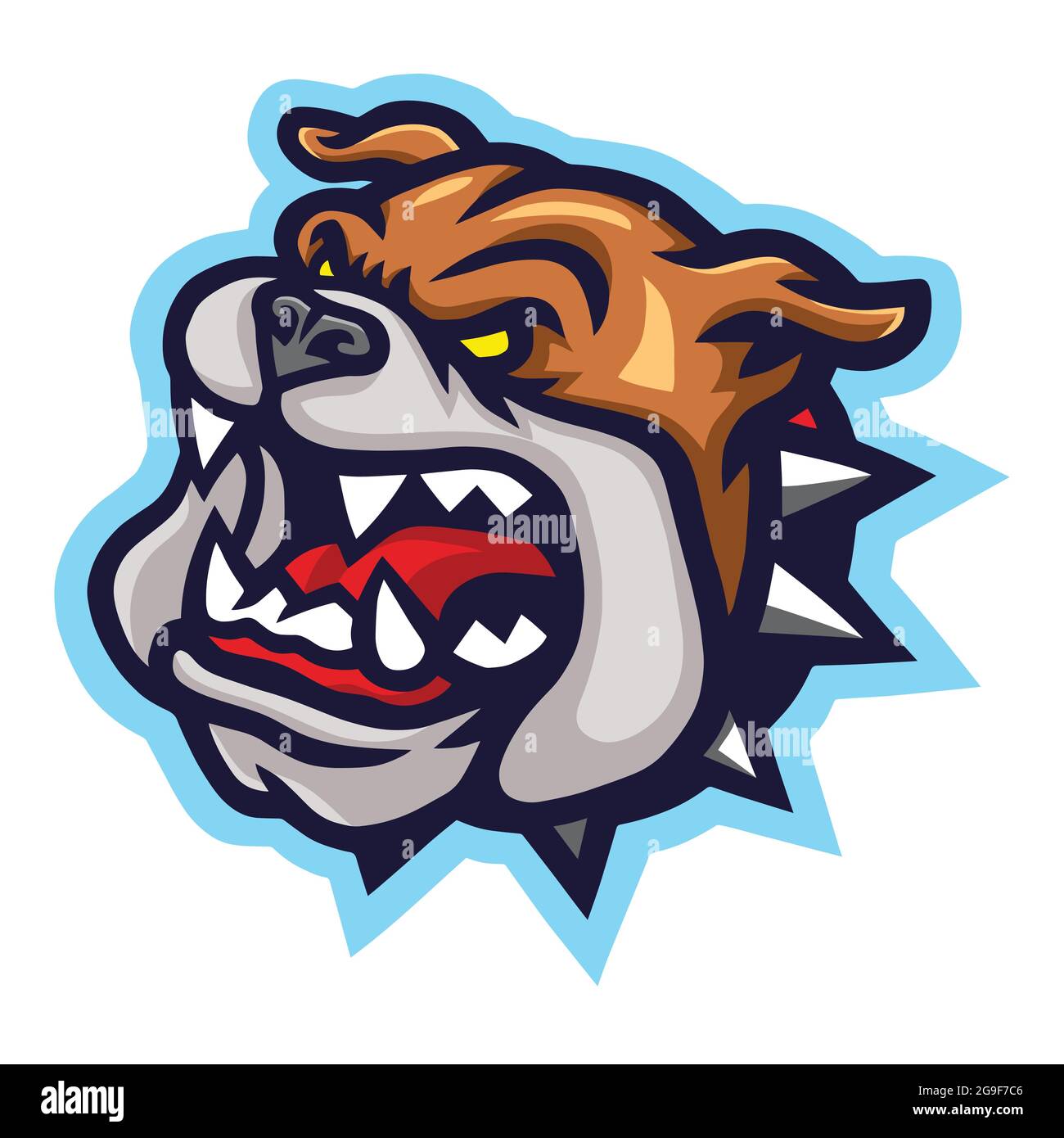 Mad Bulldog Logo Mascot Vector Stock Vector Image & Art - Alamy