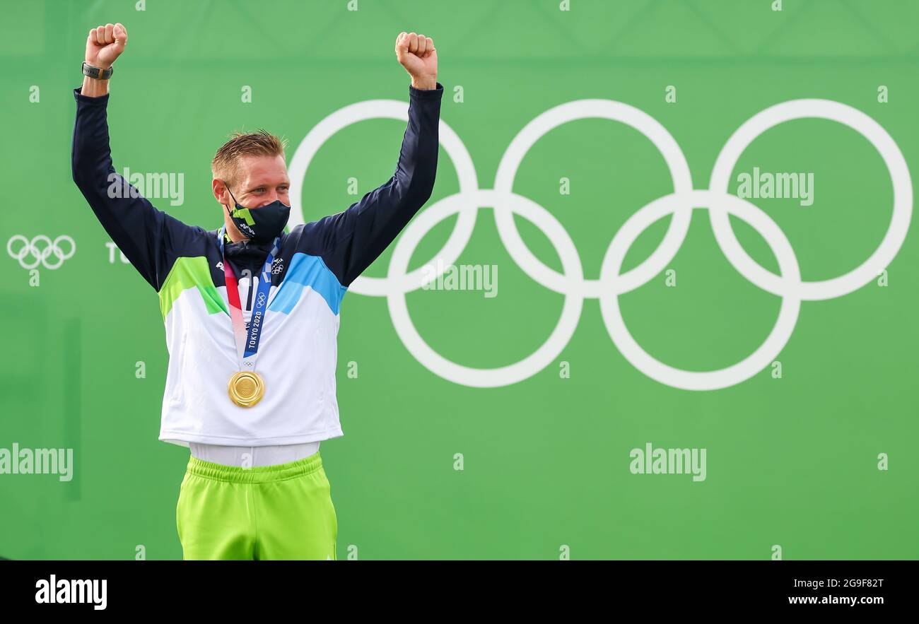 Tokyo, Japan. 26th July, 2021. Canoe/Slalom: Olympia, Canadier-Einer ...