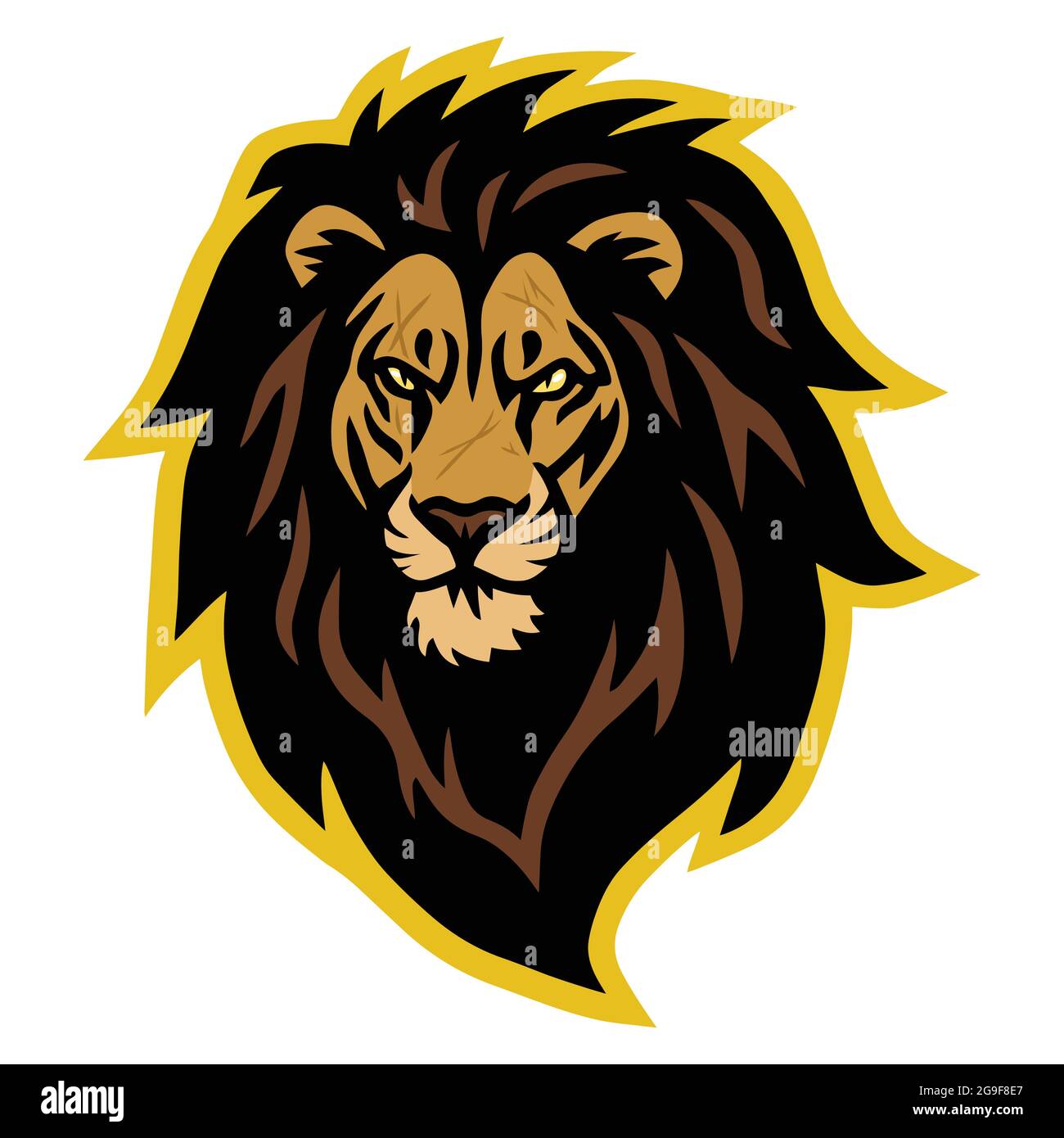 Lion Head Scar Logo Mascot Vector Stock Vector Image & Art - Alamy