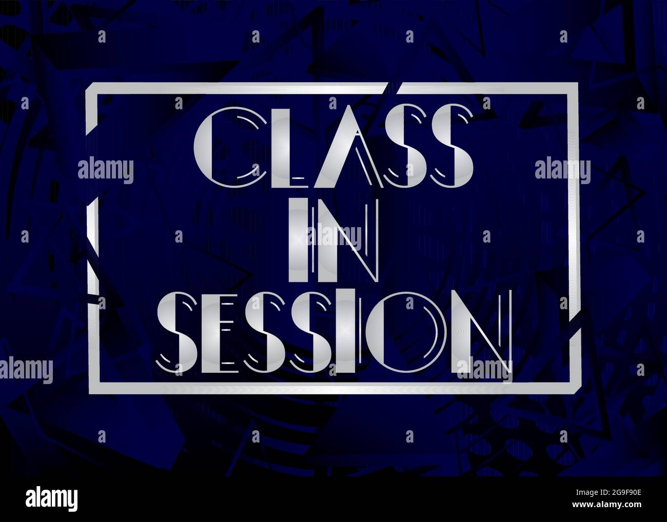 Class in Session text. Lessons online for school pupils or university ...